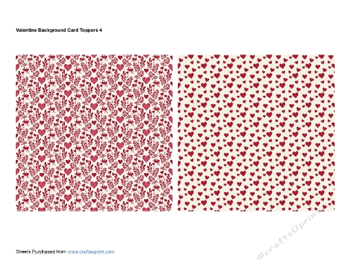 Valentine Background Card Toppers - CUP1361464_87117 | Craftsuprint