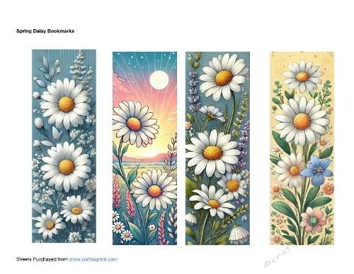 Spring Daisy Bookmarks - CUP1361629_87117 | Craftsuprint