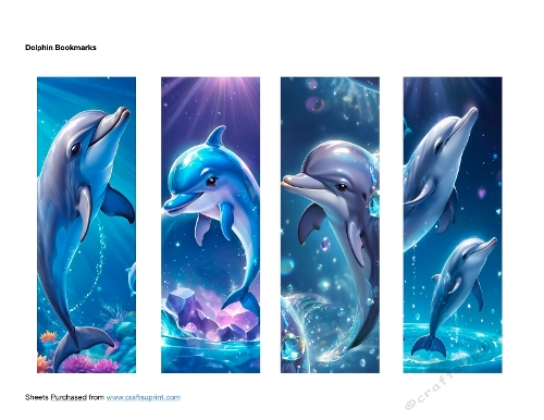 Dolphin Bookmarks - CUP1361824_87117 | Craftsuprint