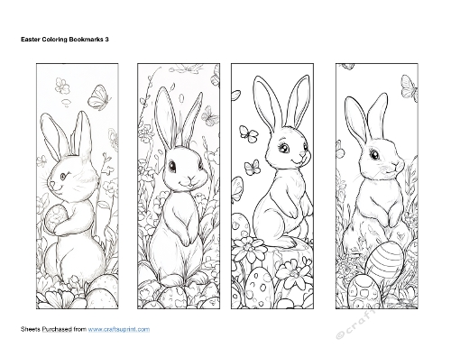 Easter Coloring Bookmarks - CUP1361825_87117 | Craftsuprint