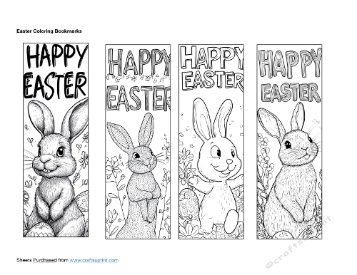 Easter Coloring Bookmarks - CUP1361828_87117 | Craftsuprint
