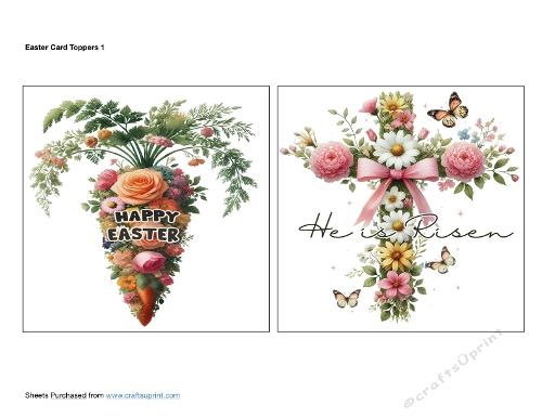 Easter Card Toppers - CUP1365397_87117 | Craftsuprint
