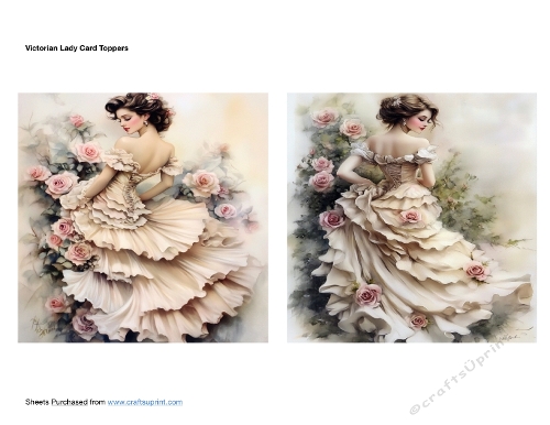 Victorian Lady Card Toppers - CUP1366243_87117 | Craftsuprint