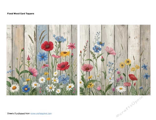 Floral Wood Card Toppers - CUP1367750_87117 | Craftsuprint