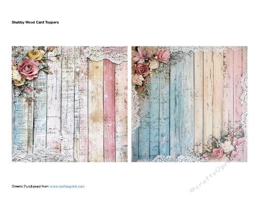 Shabby Wood Card Toppers - CUP1371454_87117 | Craftsuprint