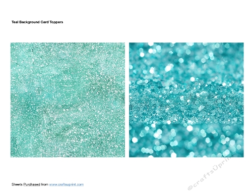 Teal Background Card Toppers - CUP1372110_87117 | Craftsuprint
