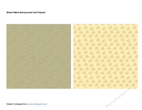Muted Yellow Background Card Toppers - CUP1372111_87117 | Craftsuprint