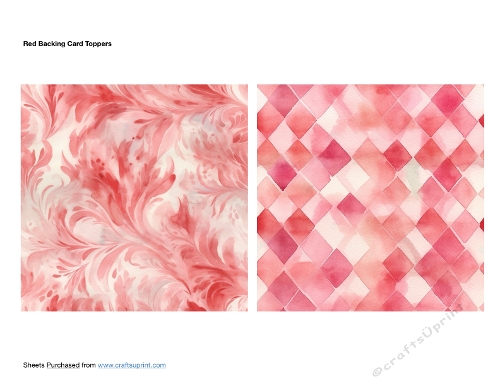 Red Background Card Toppers - CUP1372112_87117 | Craftsuprint