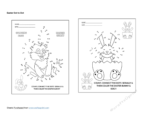 Easter Dot to Dot Games - CUP1372284_87117 | Craftsuprint
