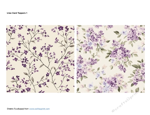 Lilac Card Toppers - CUP1376551_87117 | Craftsuprint