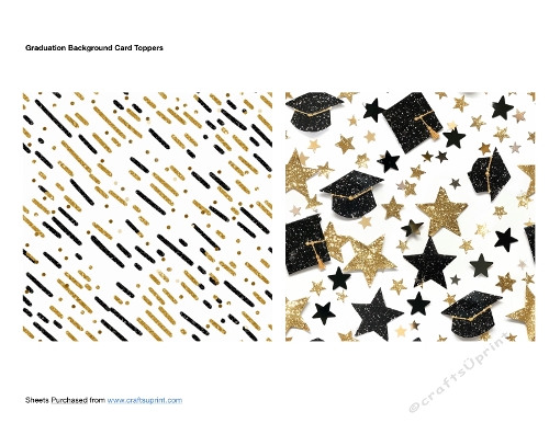 Graduation Background Card Toppers - CUP1376716_87117 | Craftsuprint