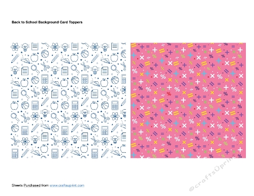 Back to School Background Card Toppers - CUP1376717_87117 | Craftsuprint