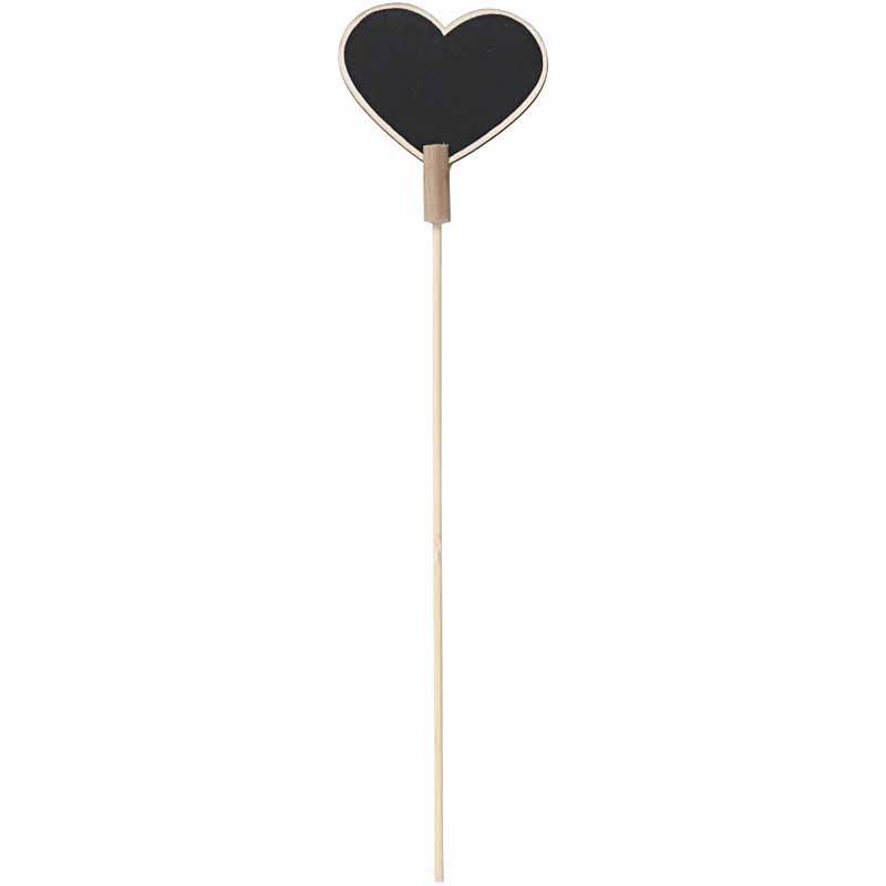 Sign on a Stick, 6,9x5,3 cm, Heart, 5 pc - CC57502 | Craftsuprint