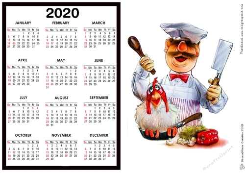 2020 Calendar - Landscape The Swedish Chef - CUP1004638_4063 | Craftsuprint
