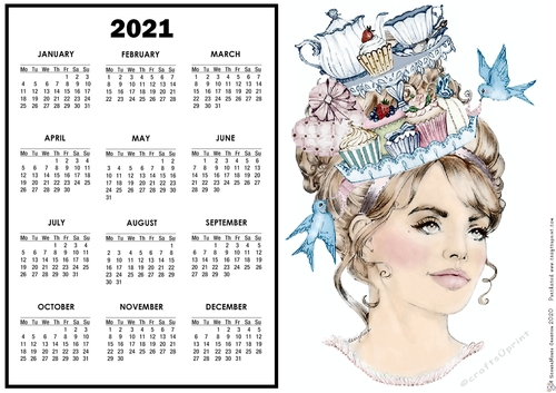 2021 Calendar Tea time - CUP1074974_4063 | Craftsuprint