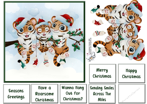 Tiger Christmas - CUP1240321_4063 | Craftsuprint