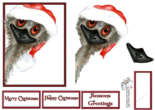 Santa Emu - CUP1247734_4063 | Craftsuprint