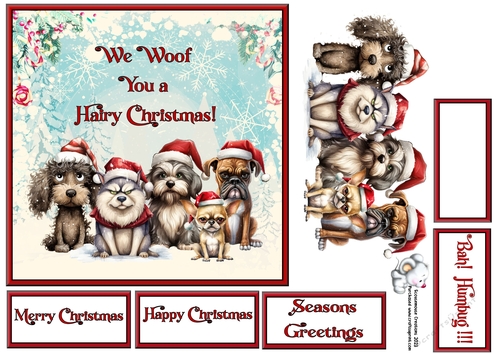 Angry Christmas Dogs Hairy Christmas - CUP1254591_4063 | Craftsuprint