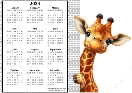Giraffe Peeking - CUP1270816_4063 | Craftsuprint