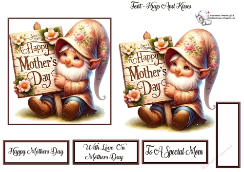 Mothers Day Gnome 5 MOM - CUP1289562_4063 | Craftsuprint