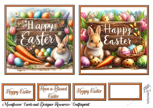 Easter Bunny Toppers 3 - CUP1290791_4063 | Craftsuprint