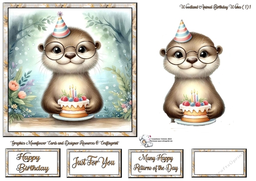 Woodland Animal Birthday Wishes (1) 1 - CUP1299186_4063 | Craftsuprint