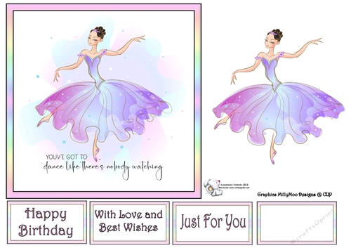 Card Fronts A Dancer - CUP1310141_4063 | Craftsuprint