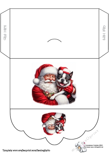 Ink Saver Money Wallet Santa and his Dog - CUP1329054_4063 | Craftsuprint