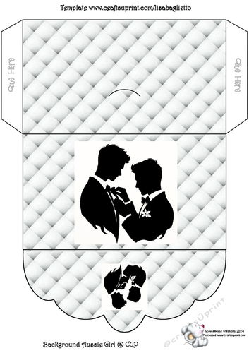 Wedding Silhouette 11 Padded Money Wallet - CUP1329572_4063 | Craftsuprint