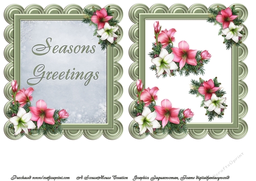 Frame with Seasons Greetings - CUP746003_4063 | Craftsuprint