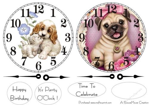 2 Dog Clocks - CUP753593_4063 | Craftsuprint