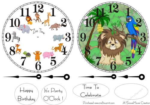 Jungle Clocks - CUP753786_4063 | Craftsuprint