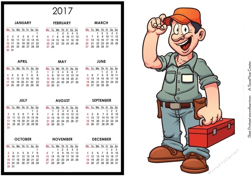 Workman Calendar - CUP756403_4063 | Craftsuprint