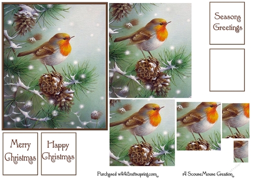 Pinecone Robin Pyramid - CUP795086_4063 | Craftsuprint
