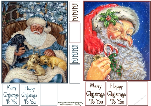 Blue Santa with Puppies and Candycane Santa Toppers - CUP797006_4063 ...