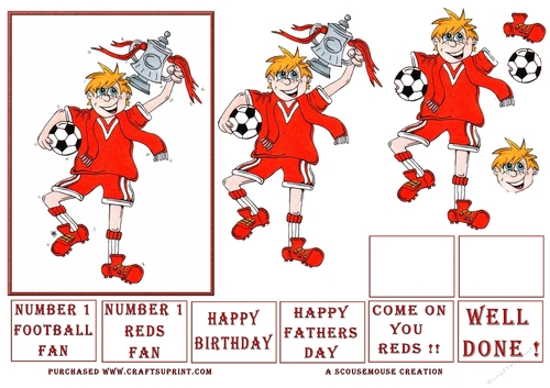 Number 1 Football Fan Red - CUP875555_4063 | Craftsuprint