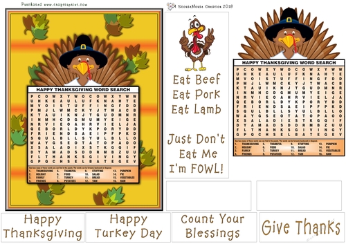 Thanksgiving Turkey Wordsearch - CUP911991_4063 | Craftsuprint