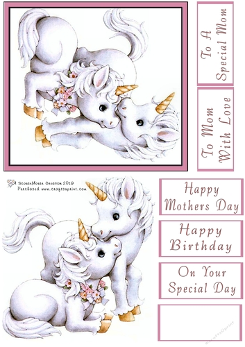 Mothers Day Unicorns 2 Mom - CUP958843_4063 | Craftsuprint