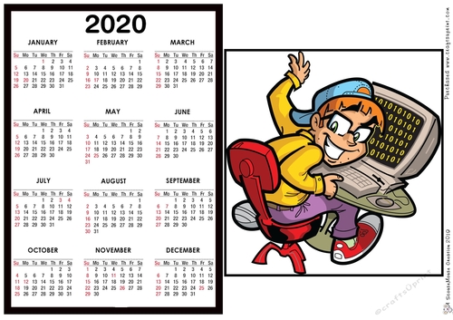 2020 Calendar Computer Geek - CUP982179_4063 | Craftsuprint