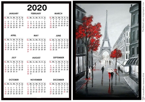2020 Calendar Parisien Walk - CUP982184_4063 | Craftsuprint