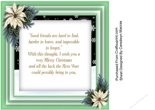 Christmas Insert with Verse - CUP1003005_1398 | Craftsuprint