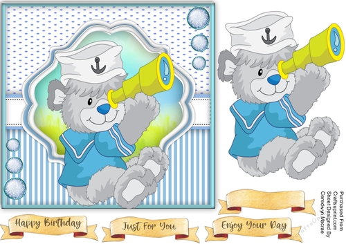 Little Sailor Blue Bear 3 - CUP1006317_1398 | Craftsuprint
