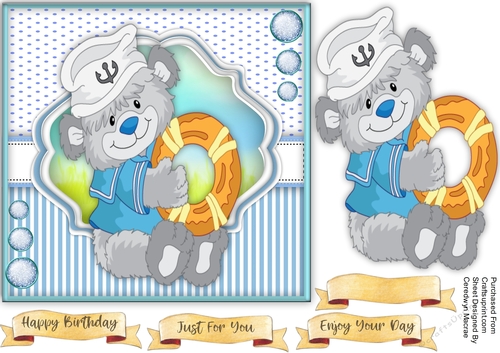 Little Sailor Blue Bear 4 - CUP1006318_1398 | Craftsuprint