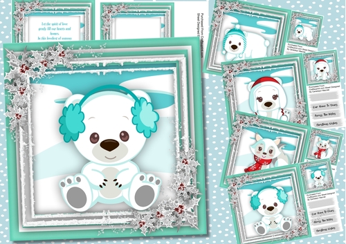 4, Pola Pals Card Fronts + 2 Inserts - CUP1007913_1398 | Craftsuprint