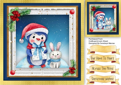 Penguin and Rabbit - CUP1010091_1398 | Craftsuprint