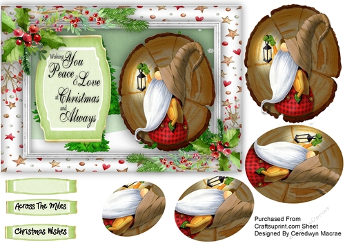 Lumberjack Gnome with Verse 2 - CUP1010333_1398 | Craftsuprint