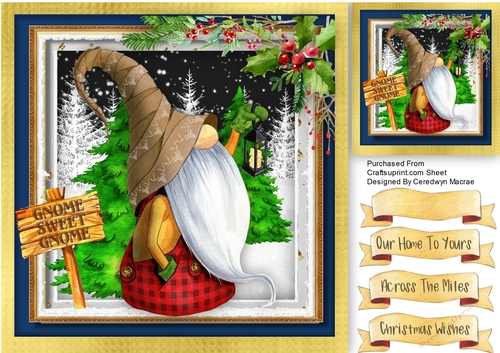 Lumberjack Gnome with Lantern - CUP1010758_1398 | Craftsuprint