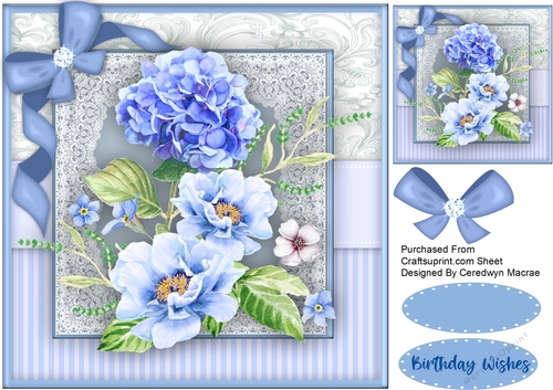 Stunning Saphire Roses - CUP1016868_1398 | Craftsuprint