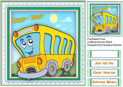 Beep-Beep School Bus - CUP1025643_1398 | Craftsuprint