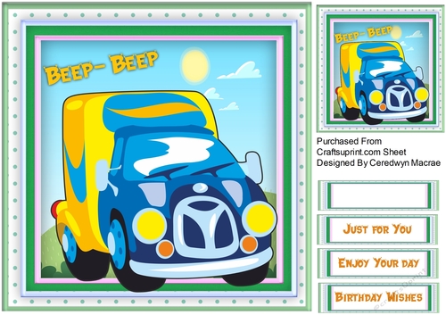 Beep-Beep Delivery Van - CUP1025646_1398 | Craftsuprint